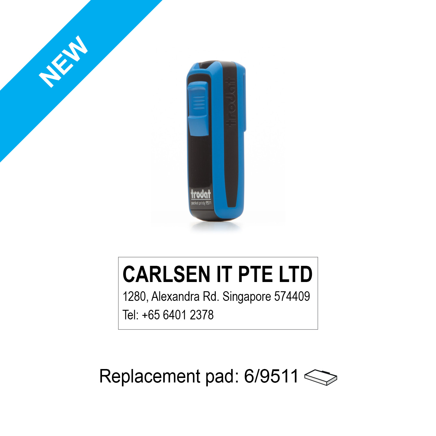 Trodat Pocket 9511 Self Inking Stamp 38x14mm|Rubberstamps Online Singapore