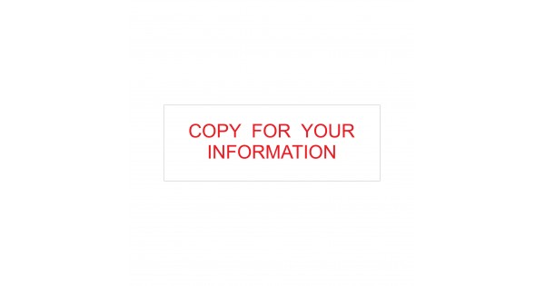 Copy For Your Information Stock Stamp 4911/120 38x14mm | Rubber Stamps ...