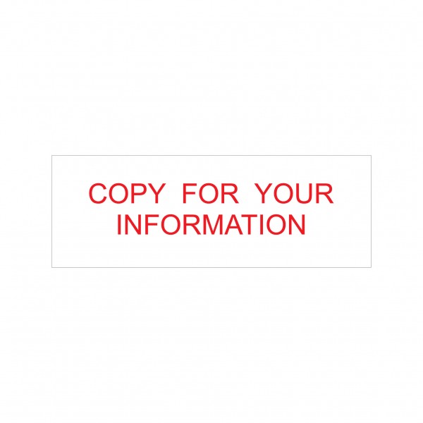Copy For Your Information Stock Stamp 4911/120 38x14mm | Rubber Stamps ...