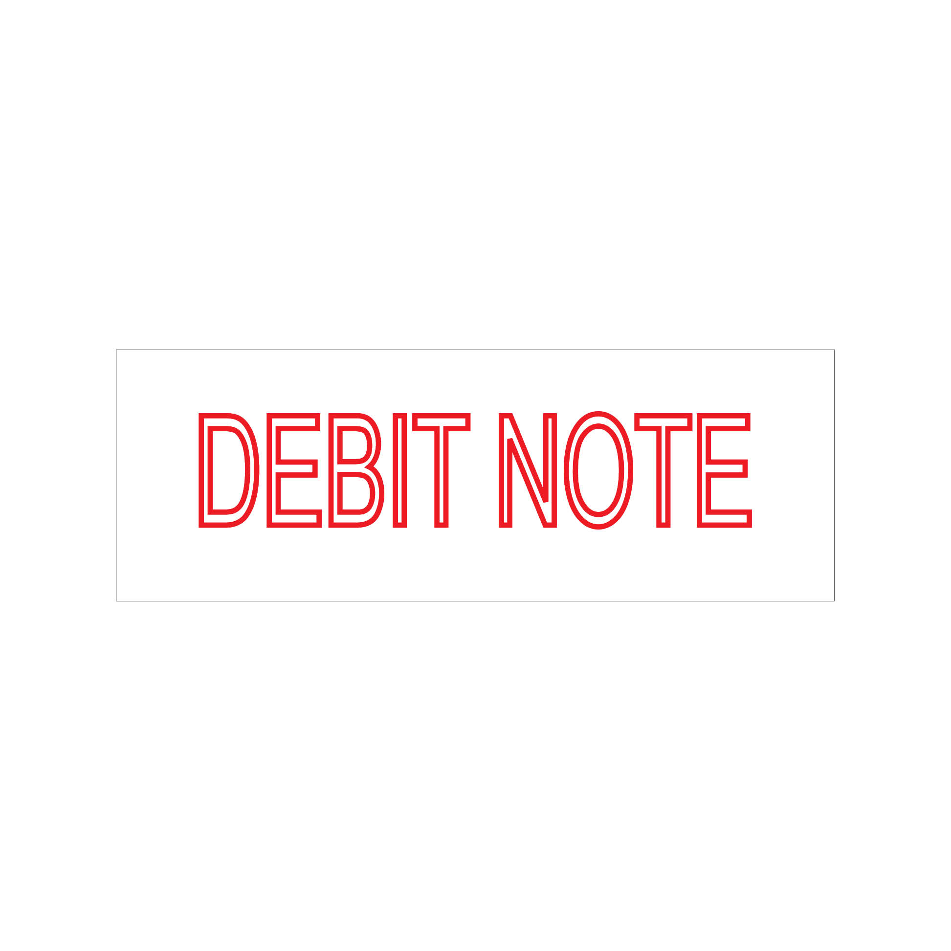 Debit Note Stock Stamp 4911/123 38x14mm | Rubber Stamps Online Singapore