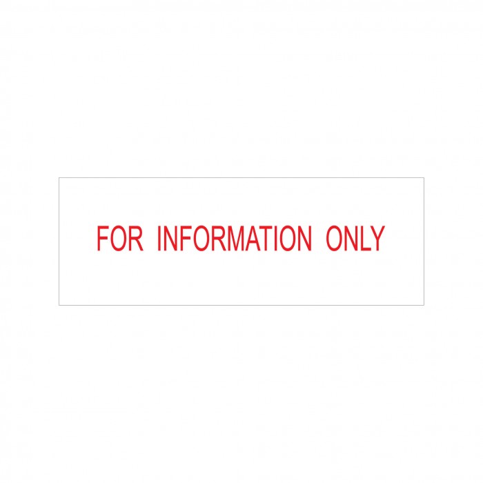 For Information Only Stock Stamp 4911/135 38x14mm | Rubber Stamps ...