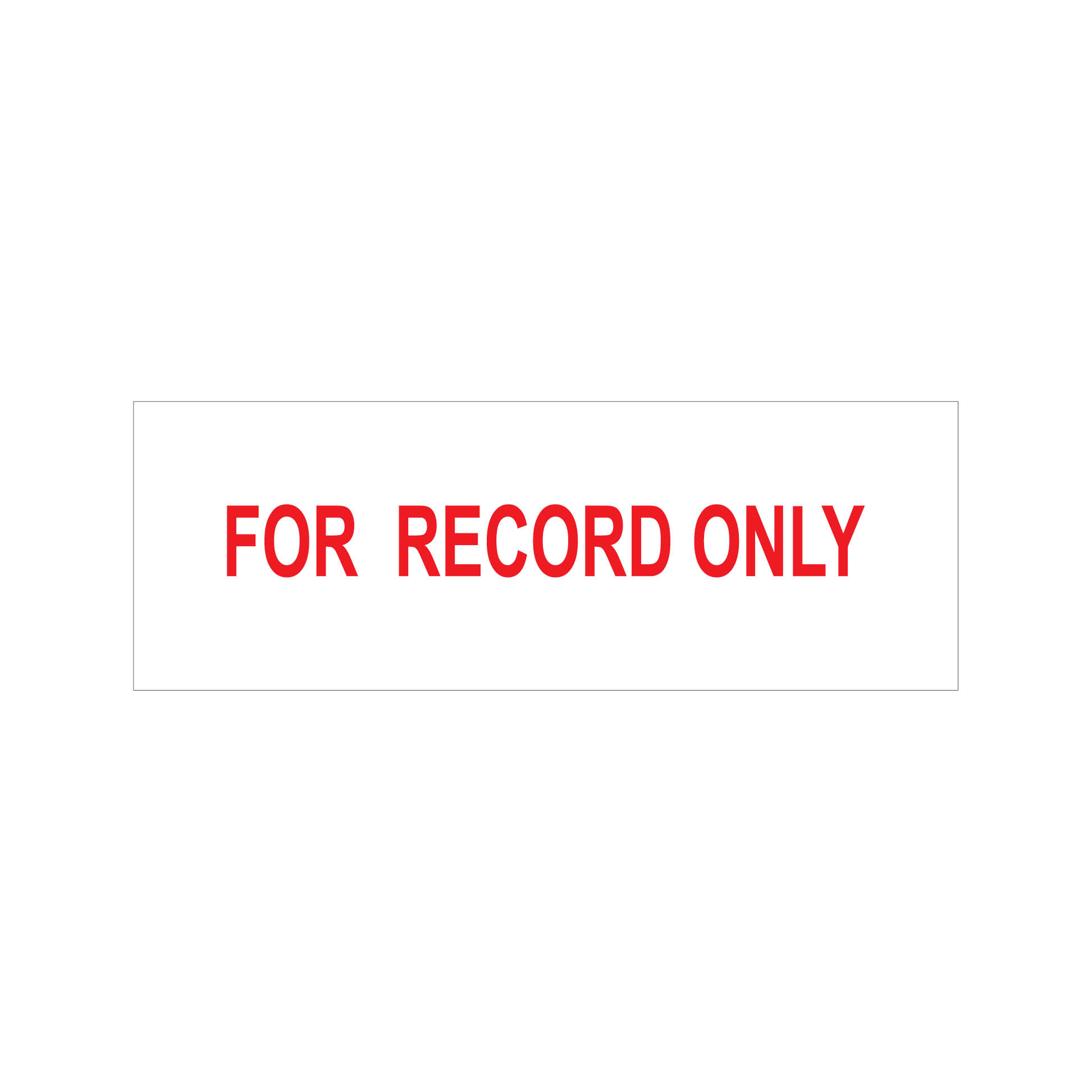 For Record Only Stock Stamp 4911/136 38x14mm | Rubber Stamps Online ...