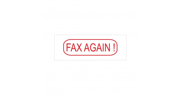 Fax Again Stock Stamp 4911/137 38x14mm | Rubber Stamps Online Singapore