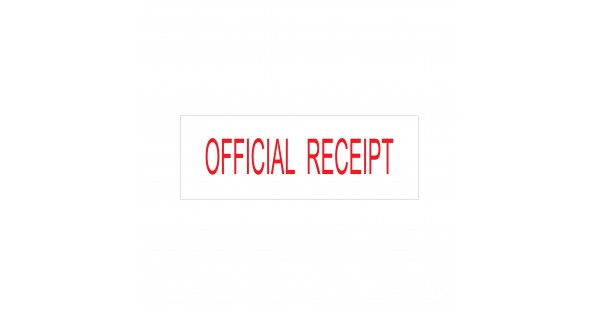 Official Receipt Stock Stamp 4911/144 38x14mm | Rubber Stamps Online ...