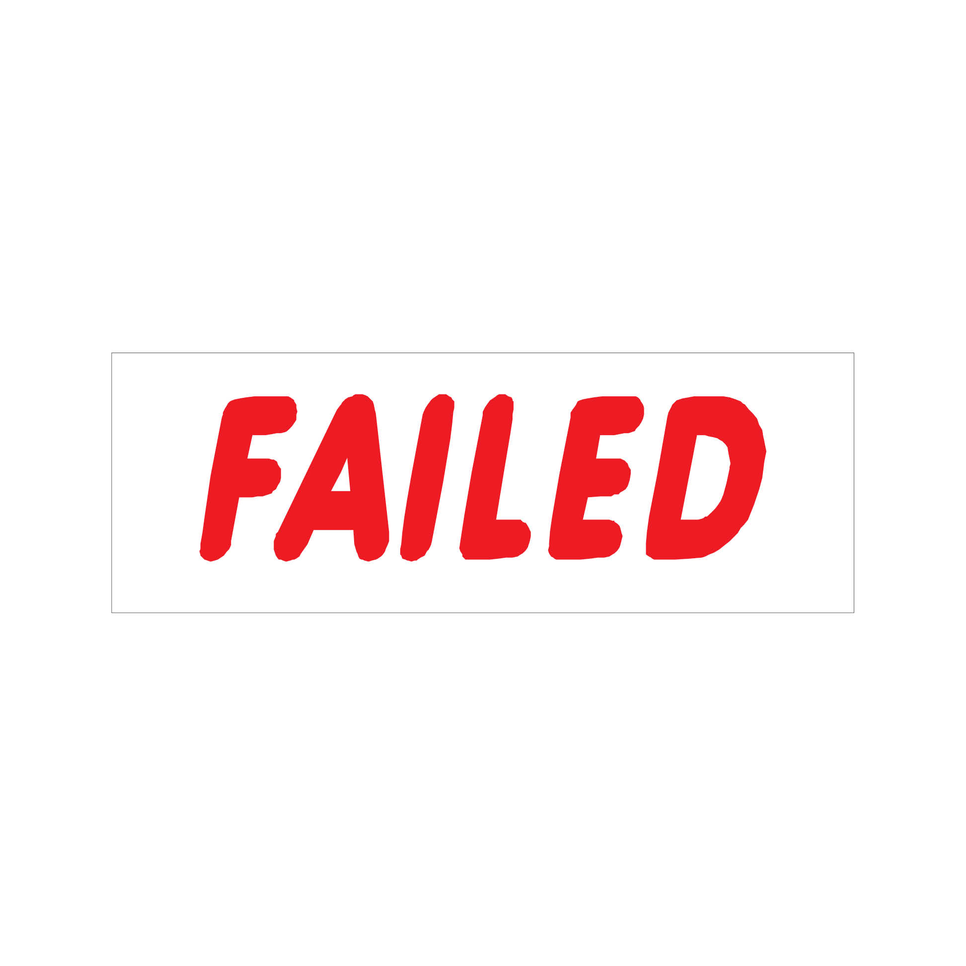 Failed Stock Stamp 4911/147 38x14mm | Rubber Stamps Online Singapore
