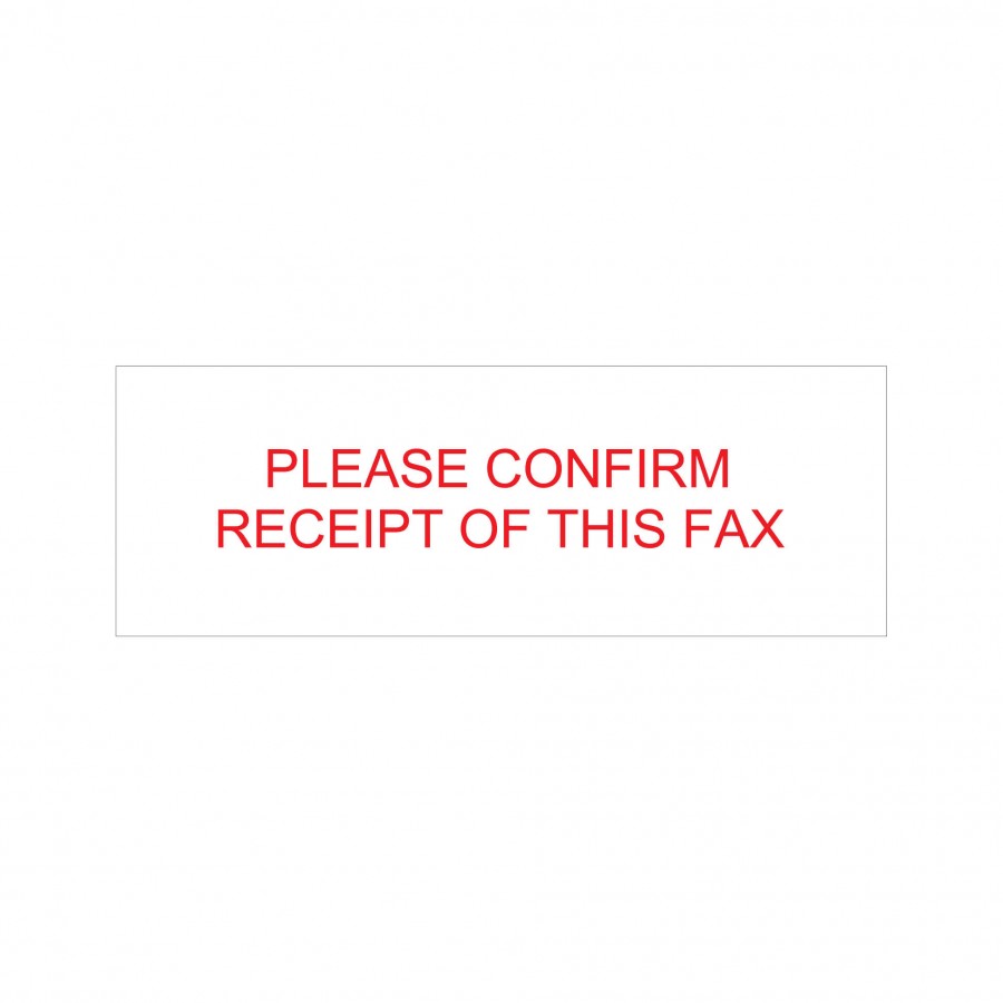 Please Confirm Receipt Of This Fax Stock Stamp 4911/153 38x14mm