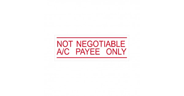 Not Negotiable A/C Payee Only Stock Stamp 4911/16| RubberStamps Online ...