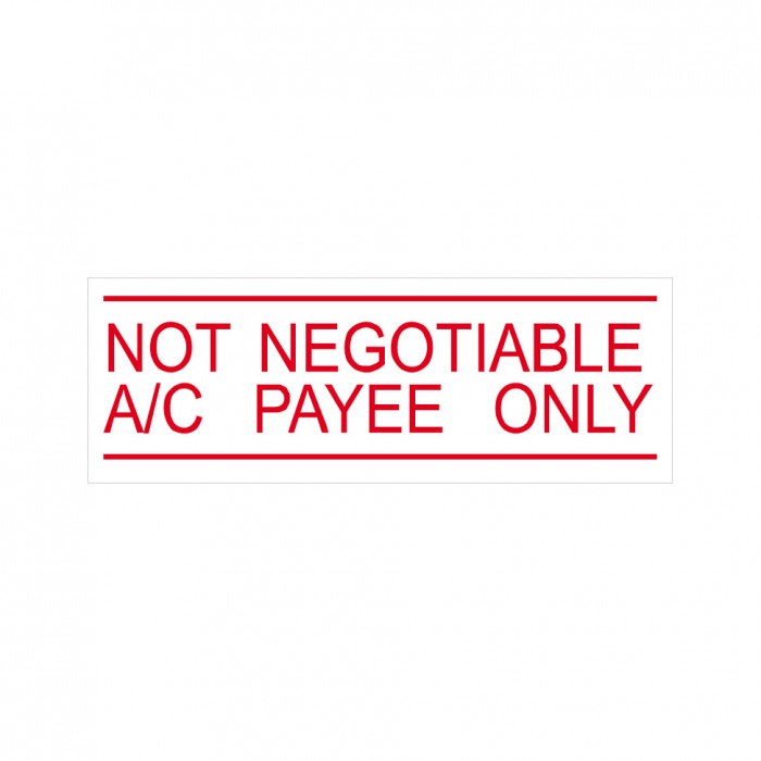 Not Negotiable A/C Payee Only Stock Stamp 4911/16| RubberStamps Online ...