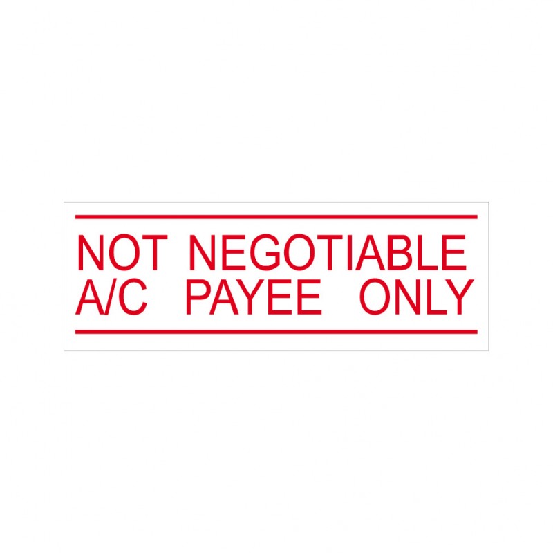 Not Negotiable A/C Payee Only Stock Stamp 4911/16| RubberStamps Online ...