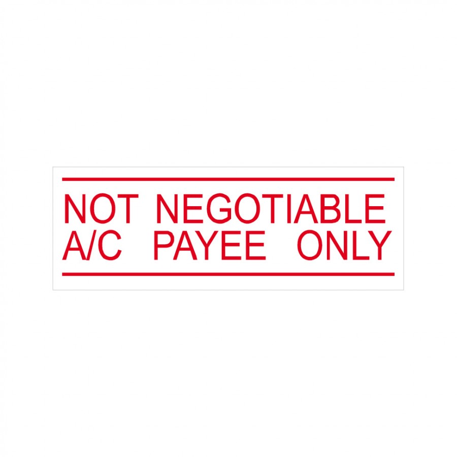 Not Negotiable A/C Payee Only Stock Stamp 4911/16| RubberStamps Online ...