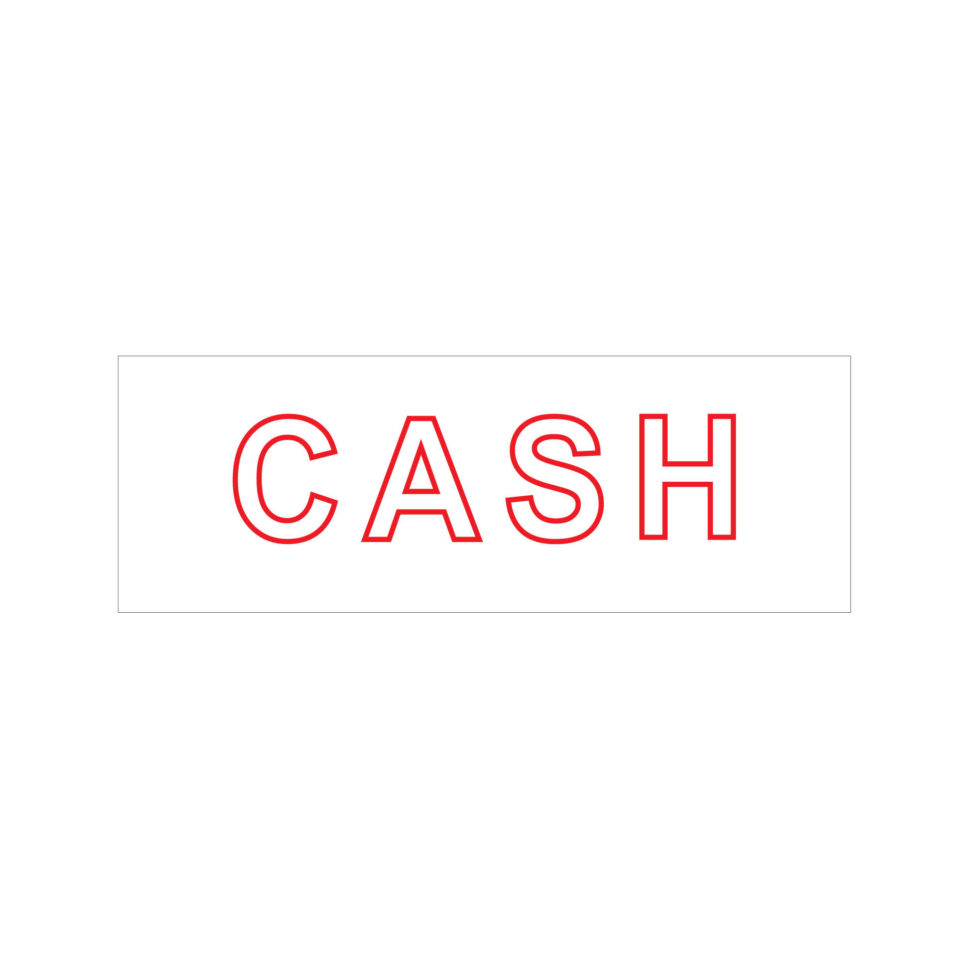 Cash Stock Stamp 4911/78 38x14mm | Rubber Stamps Online Singapore