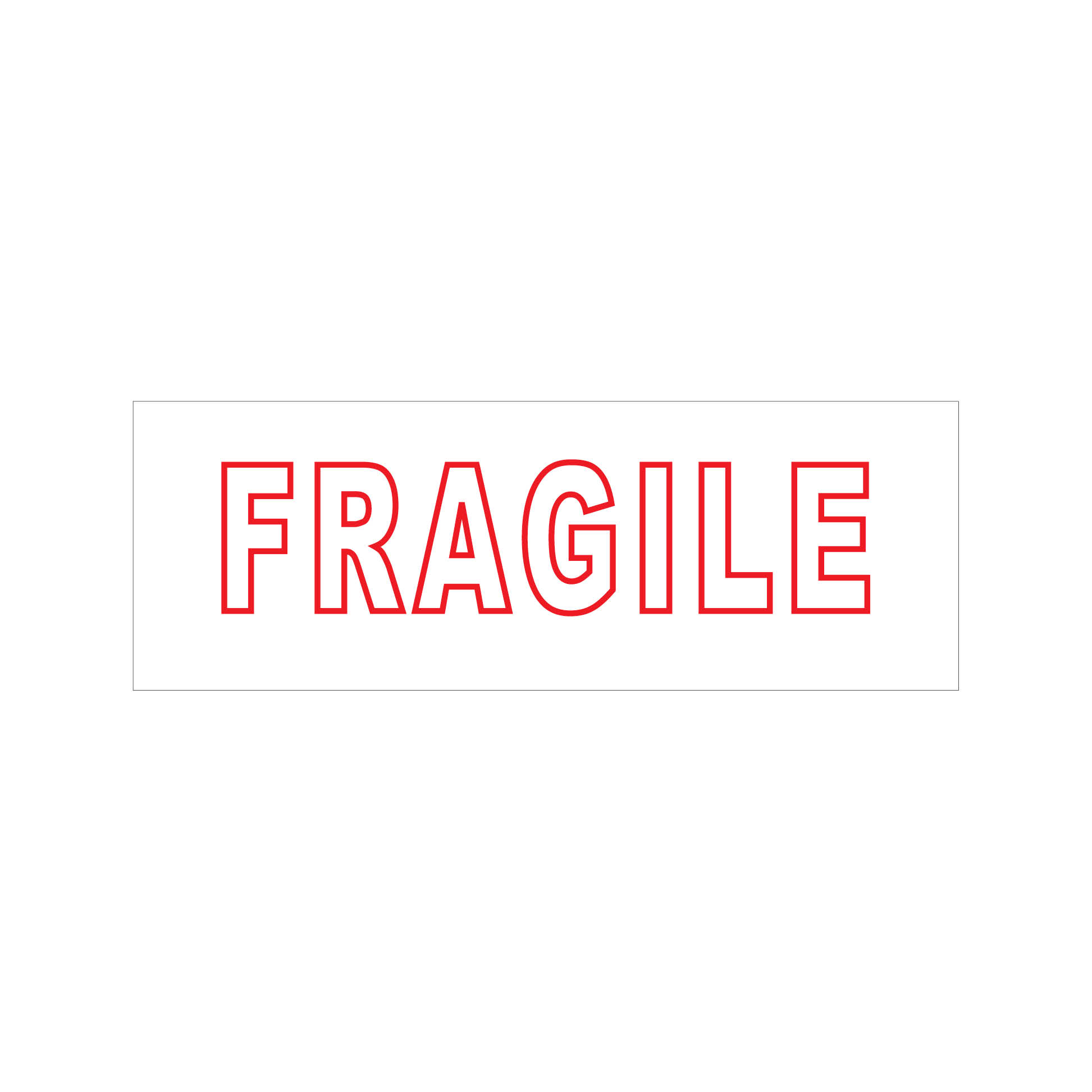 Fragile Stock Stamp 4911/84 38x14mm | Rubber Stamps Online Singapore