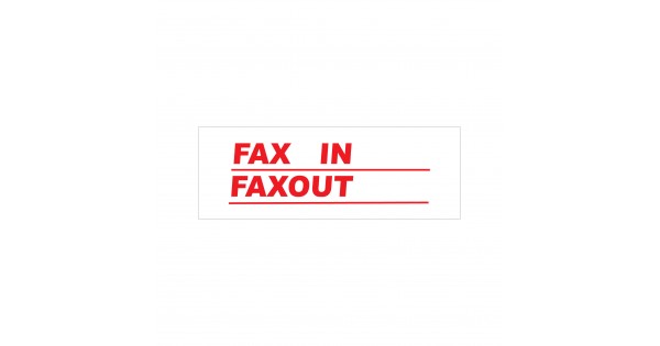 Fax In Out Stock Stamp 4911/85 38x14mm | Rubber Stamps Online Singapore