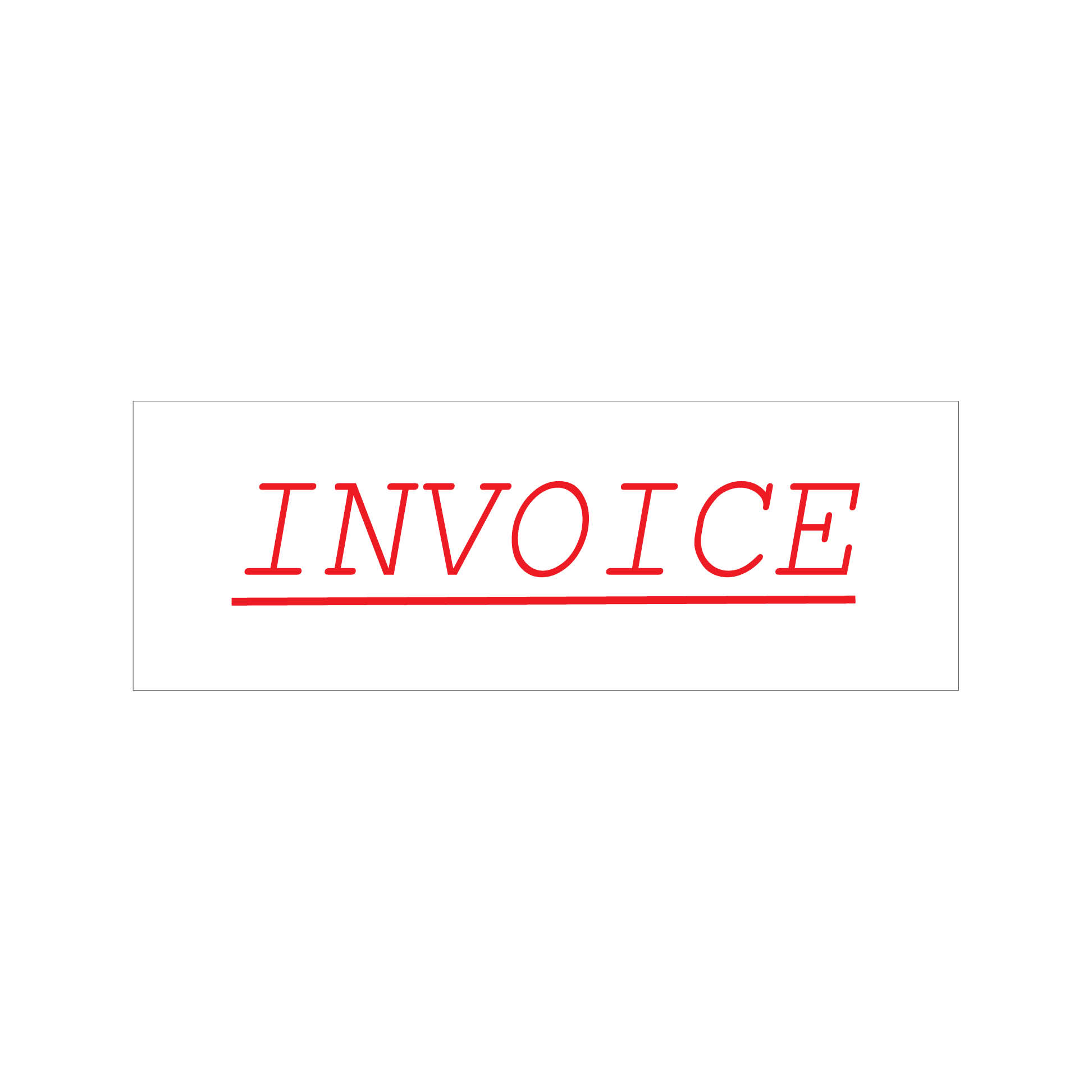 Invoice Stock Stamp 4911/90 38x14mm | Rubber Stamps Online Singapore