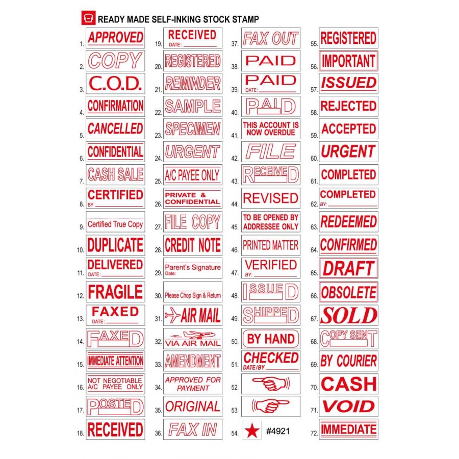 Please Chop Sign & Return Stock Stamp 4911/30 | RubberStamps Online ...